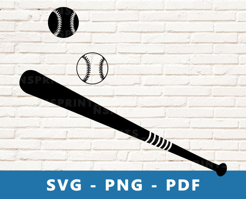 Baseball Bat and Balls SVG Baseball Bat PNG Basebal Ball - Etsy