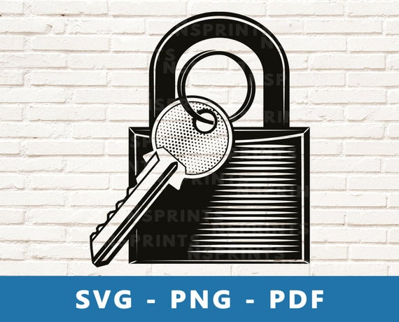 Padlock SVG Padlock and Key SVG Pandlock PNG Padlock | Etsy