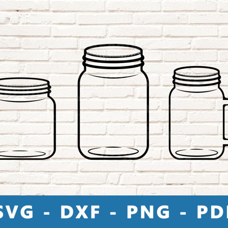 Mason Jar Svg - Etsy