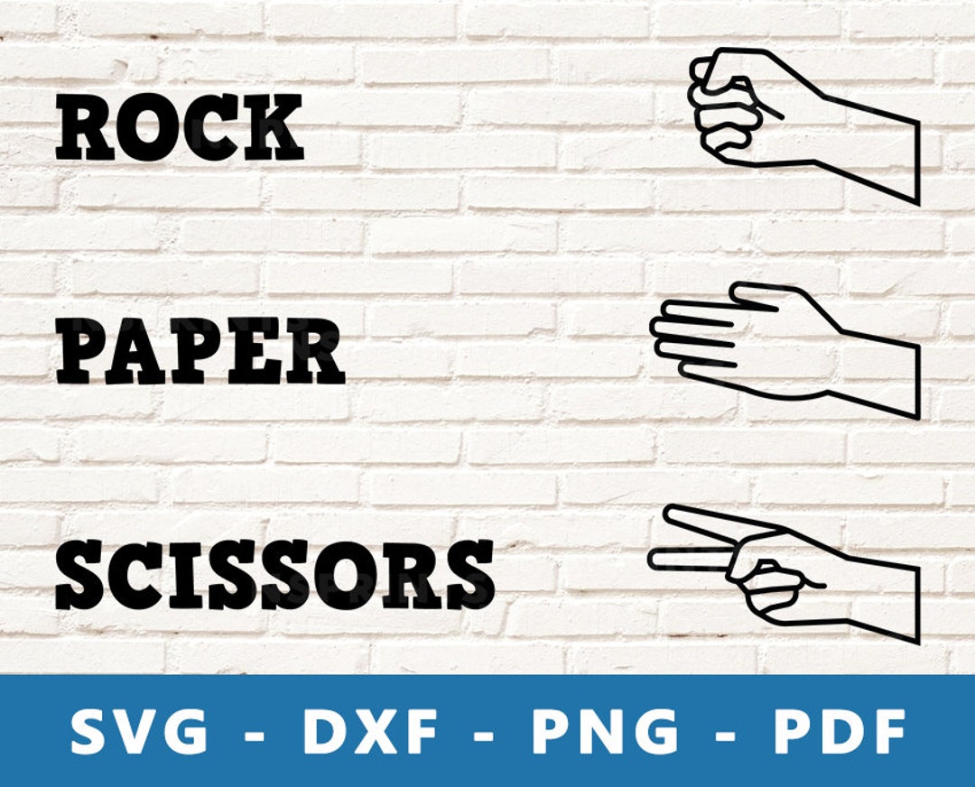 Rock Paper Scissors SVG, Rock Paper Scissors Hand Game PNG, Rock Paper ...