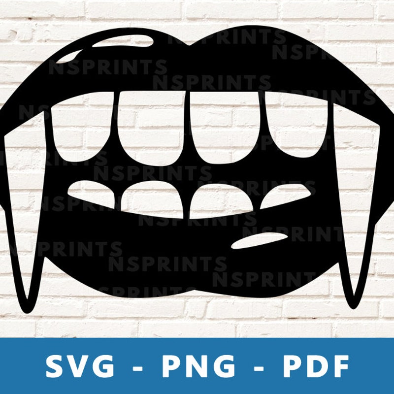 Vampire Mouth Svg - Etsy