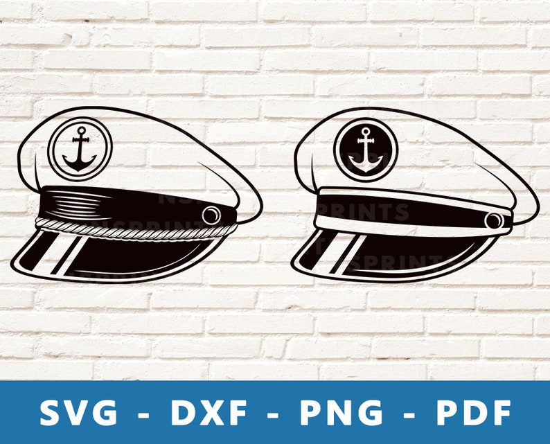 Captain Hat SVG, Sailor Hat PNG, Nautical Hat Vector, Marine Hat ...