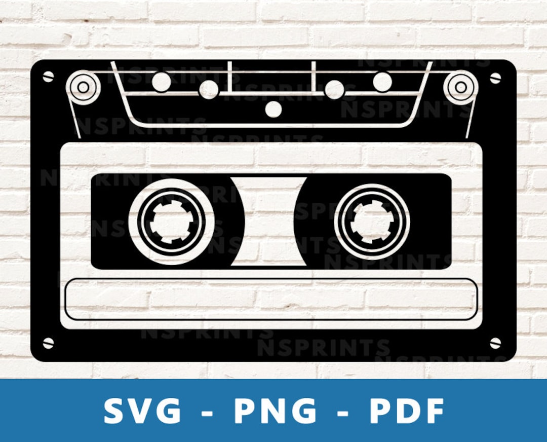 Cassette Svg Cassette Png Cassette Tape Svg Vintage Cassette Clipart Retro Vector Cassette