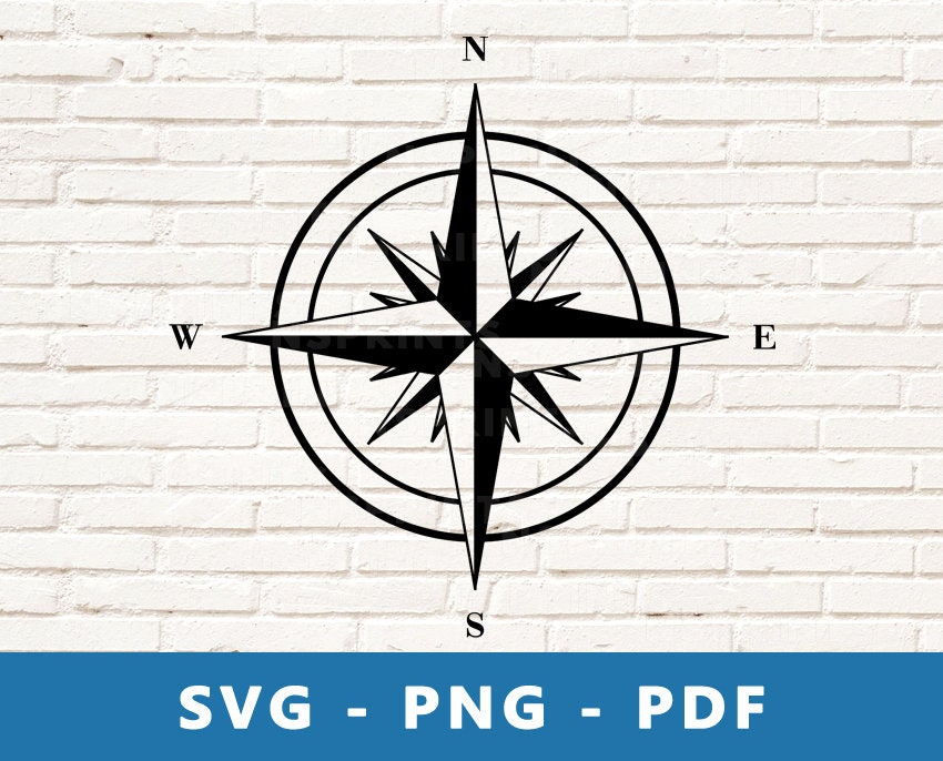 Compass SVG, Compass PNG, Compass Rose Clipart, Compass Rose Stencil ...