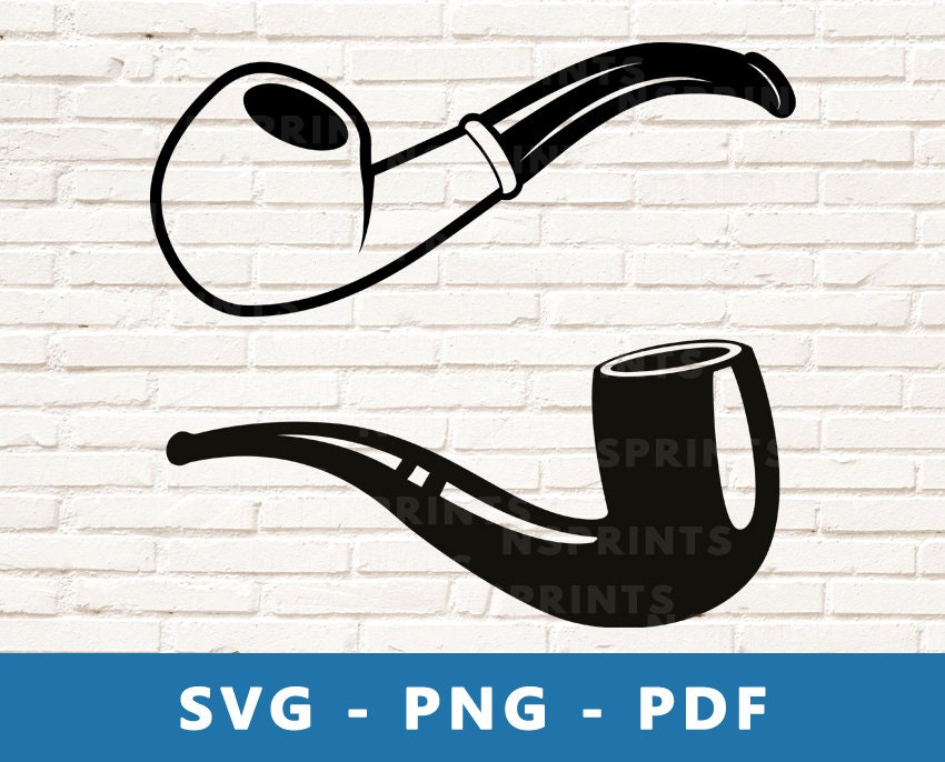 Pipa de tabaco SVG, Pipa para fumar PNG, Archivo de corte de pipa para ...