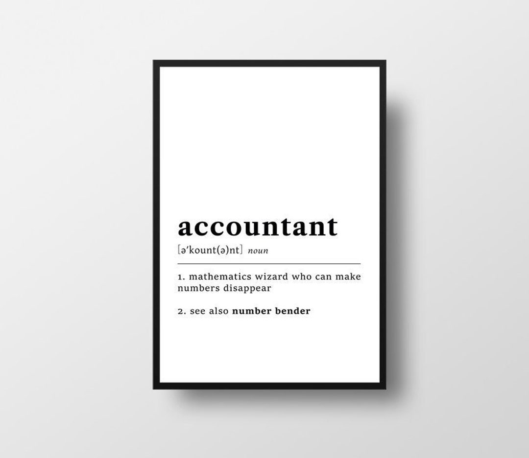 Accountant Printable, Accountant Gifts, Accountant Office Decor ...