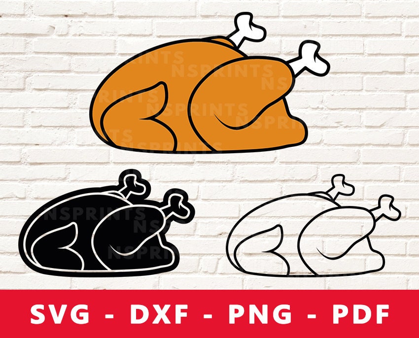 Turkey SVG Roasted Turkey PNG Chicken Clipart Thanksgiving | Etsy