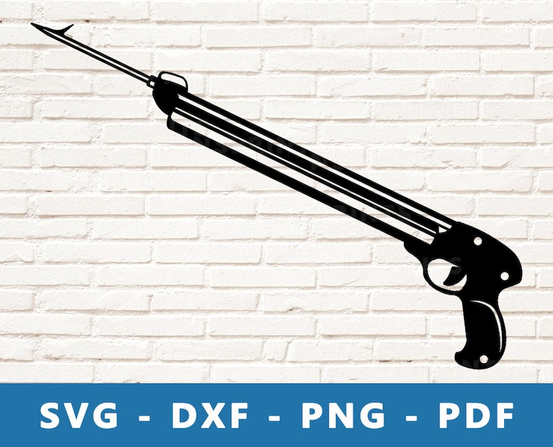 Speargun SVG, Spear Gun PNG, Harpoon Clipart, Fishing Gun Vector, Diver ...