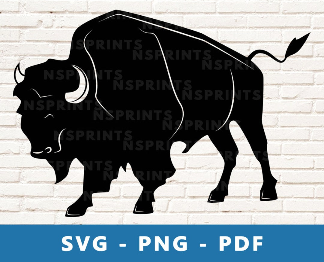 Buffalo SVG, Buffalo PNG, Buffalo Clipart, Bison Cut File, Bison Vector ...