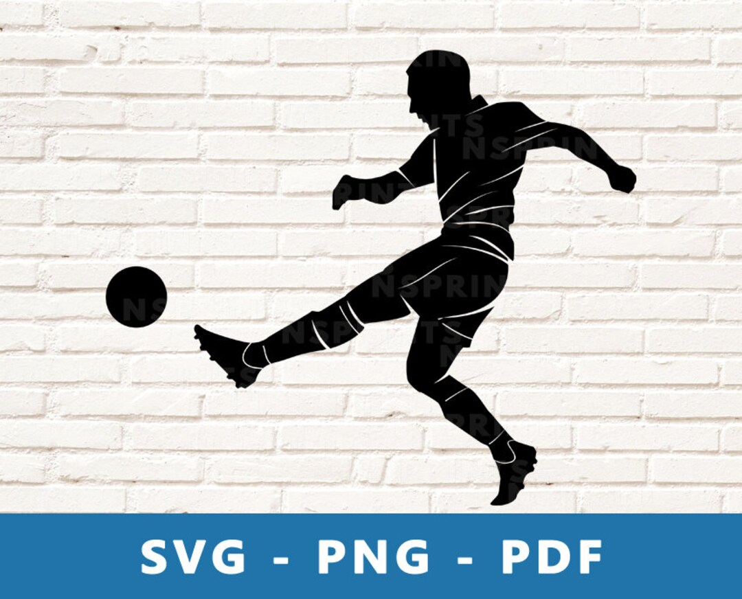 Soccer Player SVG, Soccer Player PNG, Soccer Cut File, Football Clipart ...
