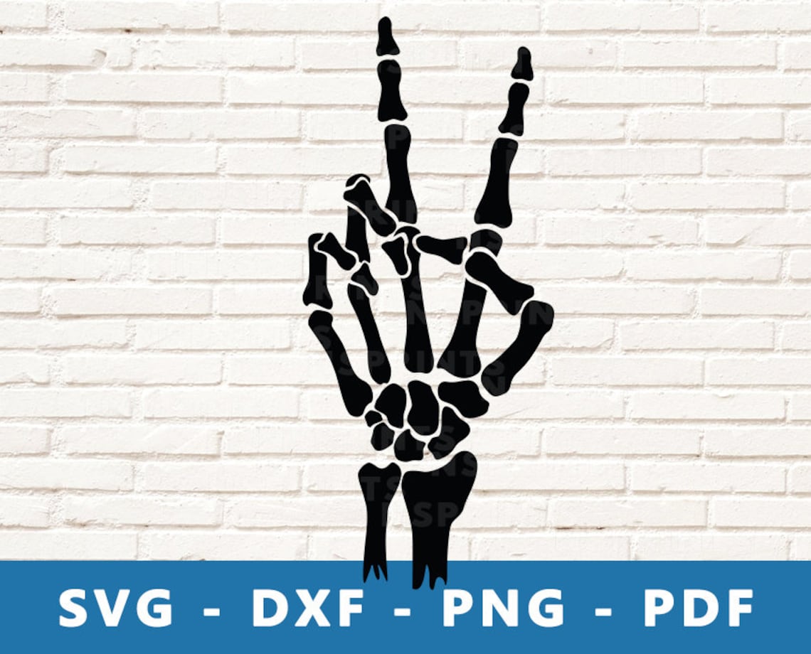 Skeleton Peace Sign SVG Skeleton Victory Sign PNG Skeleton - Etsy