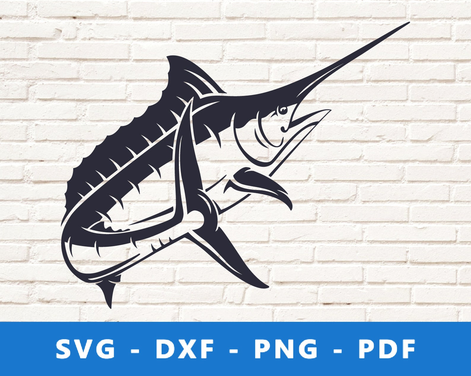 Marlin SVG, Swordfish Svg, Blue Marlin Png, Marlin Clipart, Sticker for ...