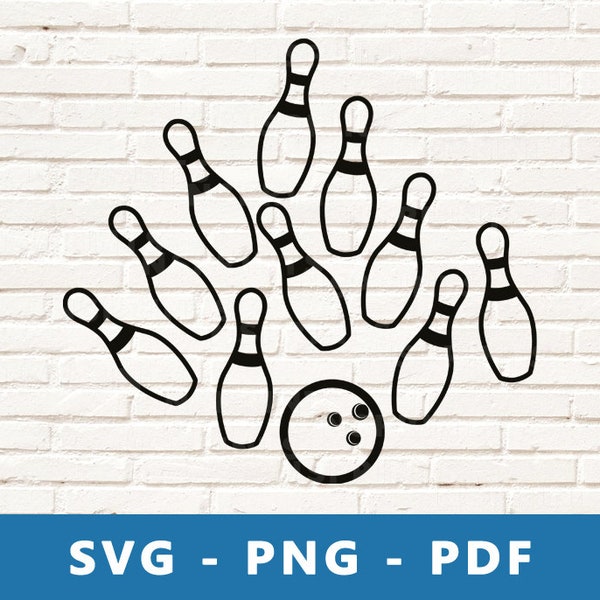Bowling Svg - Etsy