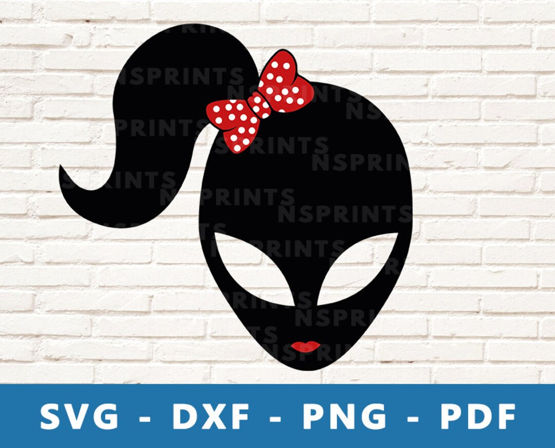 Alien Girl Svg, Lady Alien Svg, Alien Png, Alien Dxf, Cute Alien Cut ...