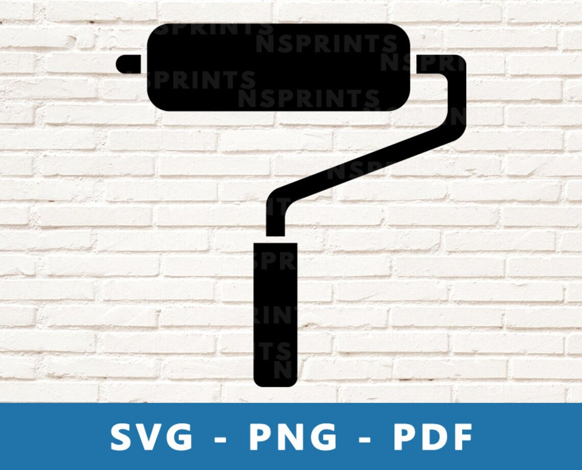 Paint Roller SVG, Painting PNG, Paint Roller Brush Clipart, Painter ...