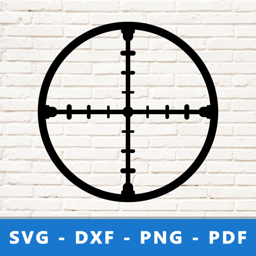 Crosshair SVG, Crosshair PNG, Hunting Scope Svg, Rifle Scope Svg ...