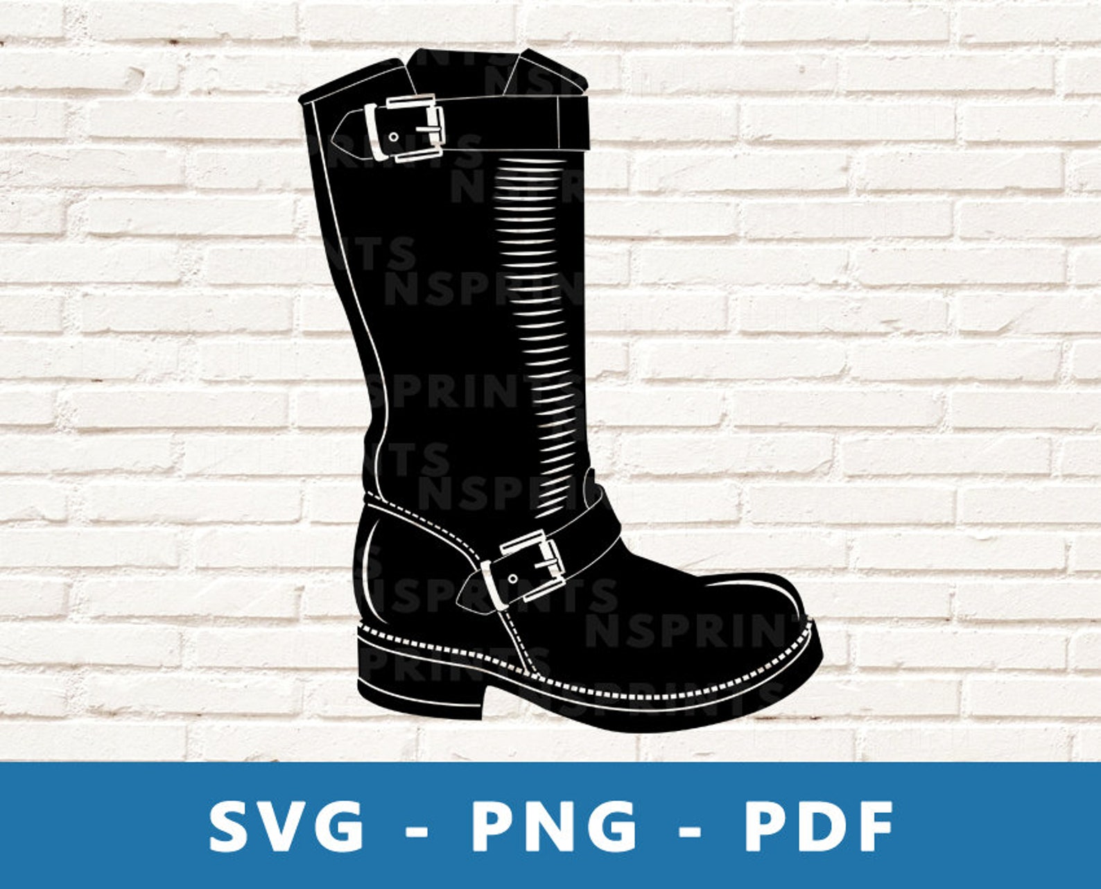 Leather Boot SVG Biker Boot PNG Boots Clipart Boot Cut | Etsy