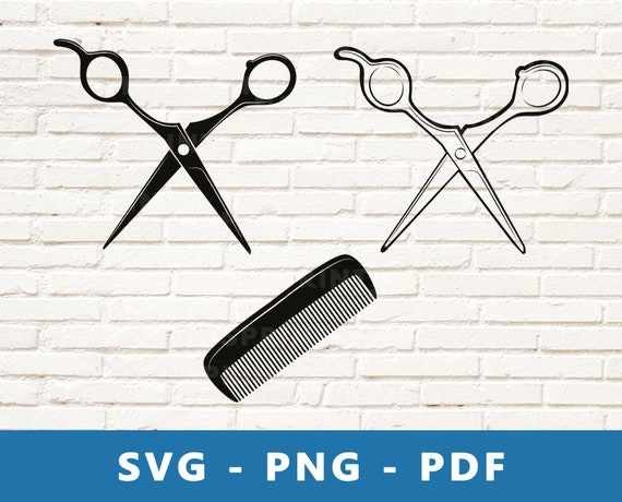 Comb And Scissors Clipart