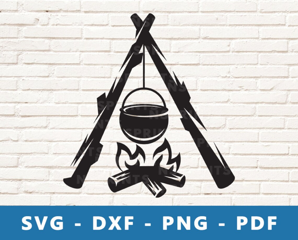 Bonfire SVG, Camp Fire PNG, Camping Fire Clipart, Campfire Svg ...