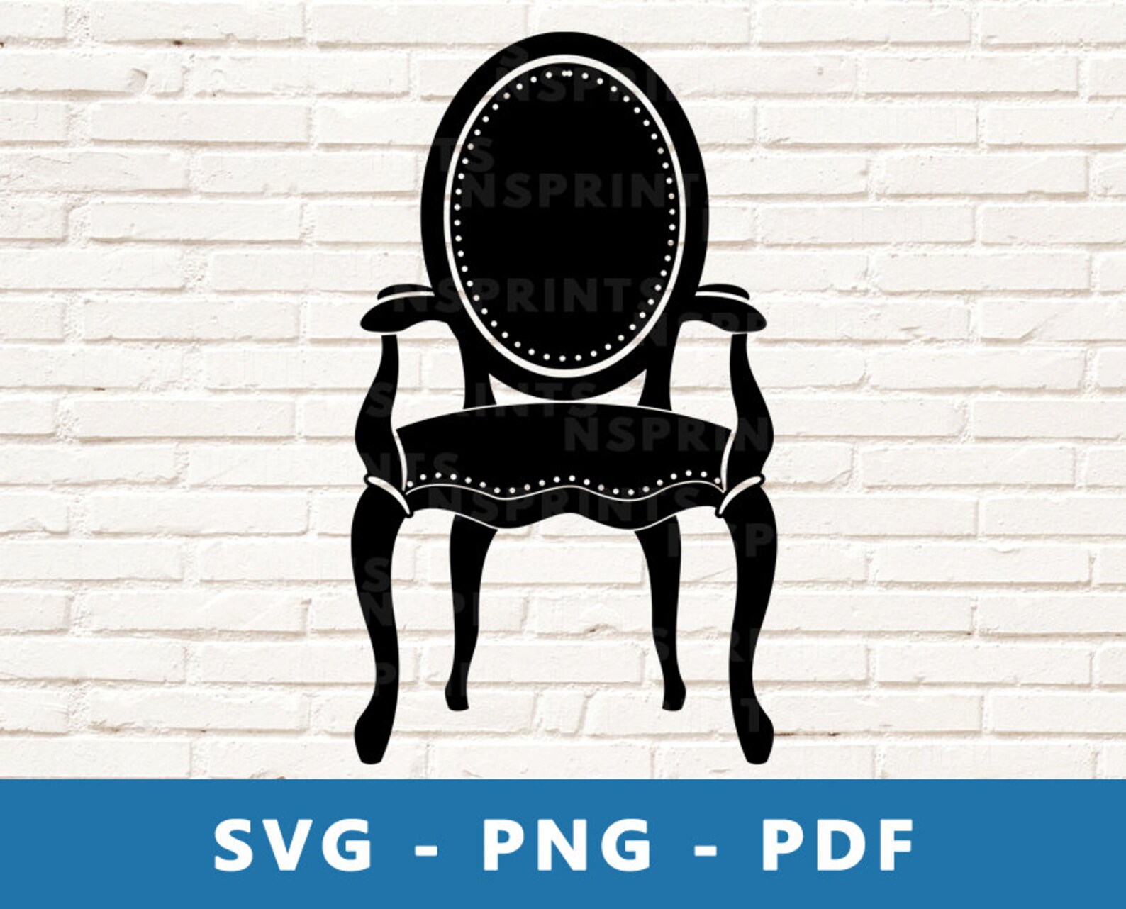 Vintage Chair SVG, Chair PNG, Seat Cut File, Old Chair Vector, Bergere ...
