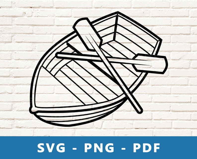 Boat SVG, Boat PNG, Boat Clipart, Boat Cut File, Boat and Oars Cricut ...