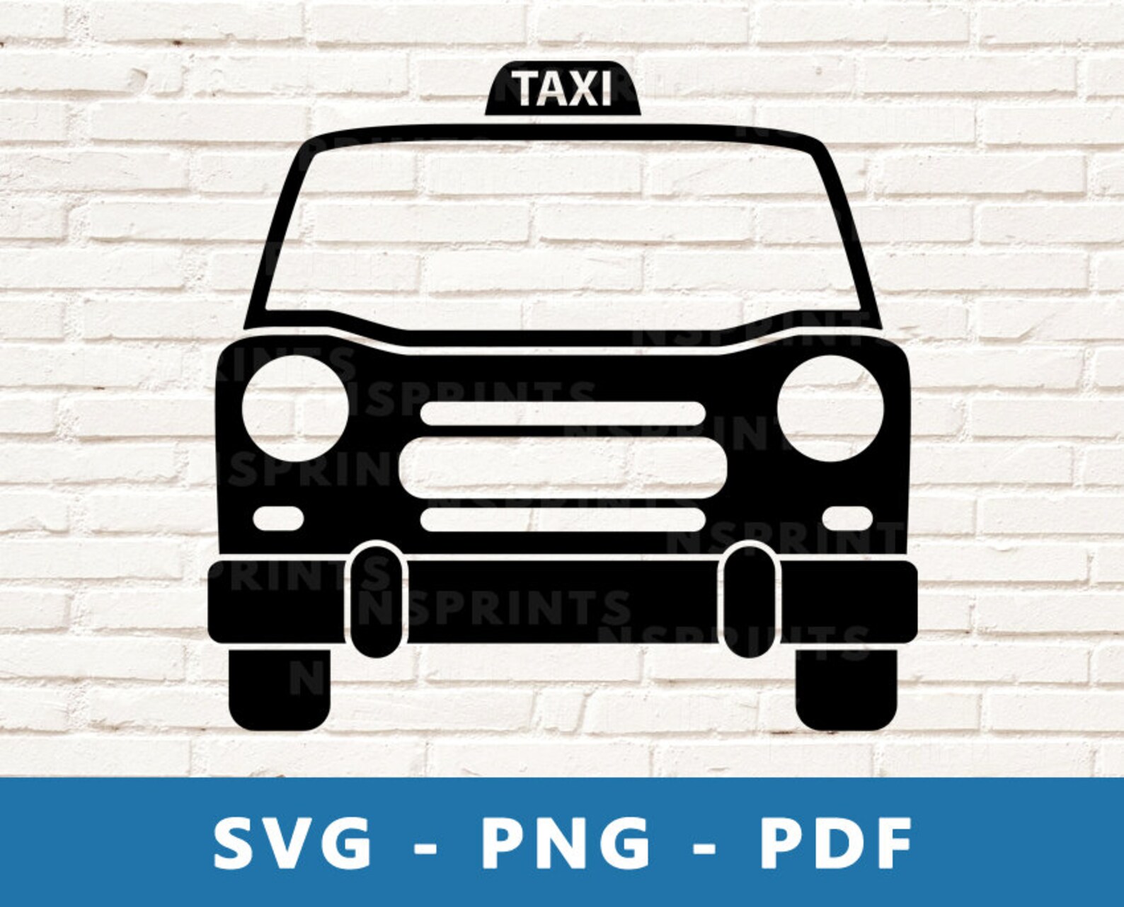 Taxi SVG Taxi PNG Taxi Cut File Taxi Front Image Vector - Etsy