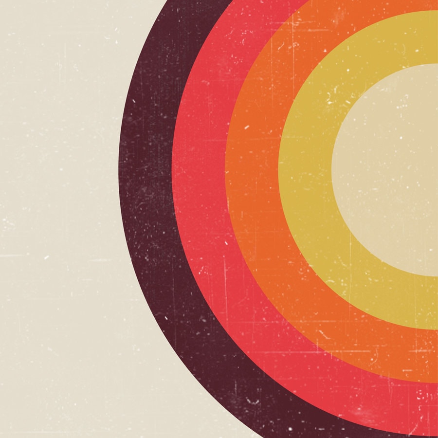 70s Design Retro Rainbow Art Set of 2 Vintage Color | Etsy