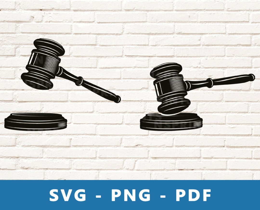 Gavel SVG, Gavel PNG, Gavel Clipart, Gavel Cut File, Gavel Stencil, Law ...