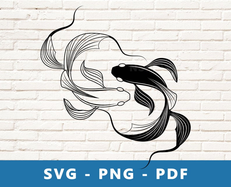 Koi Fish SVG Koi Fish PNG Koi Fish Clipart Japanese Fish | Etsy