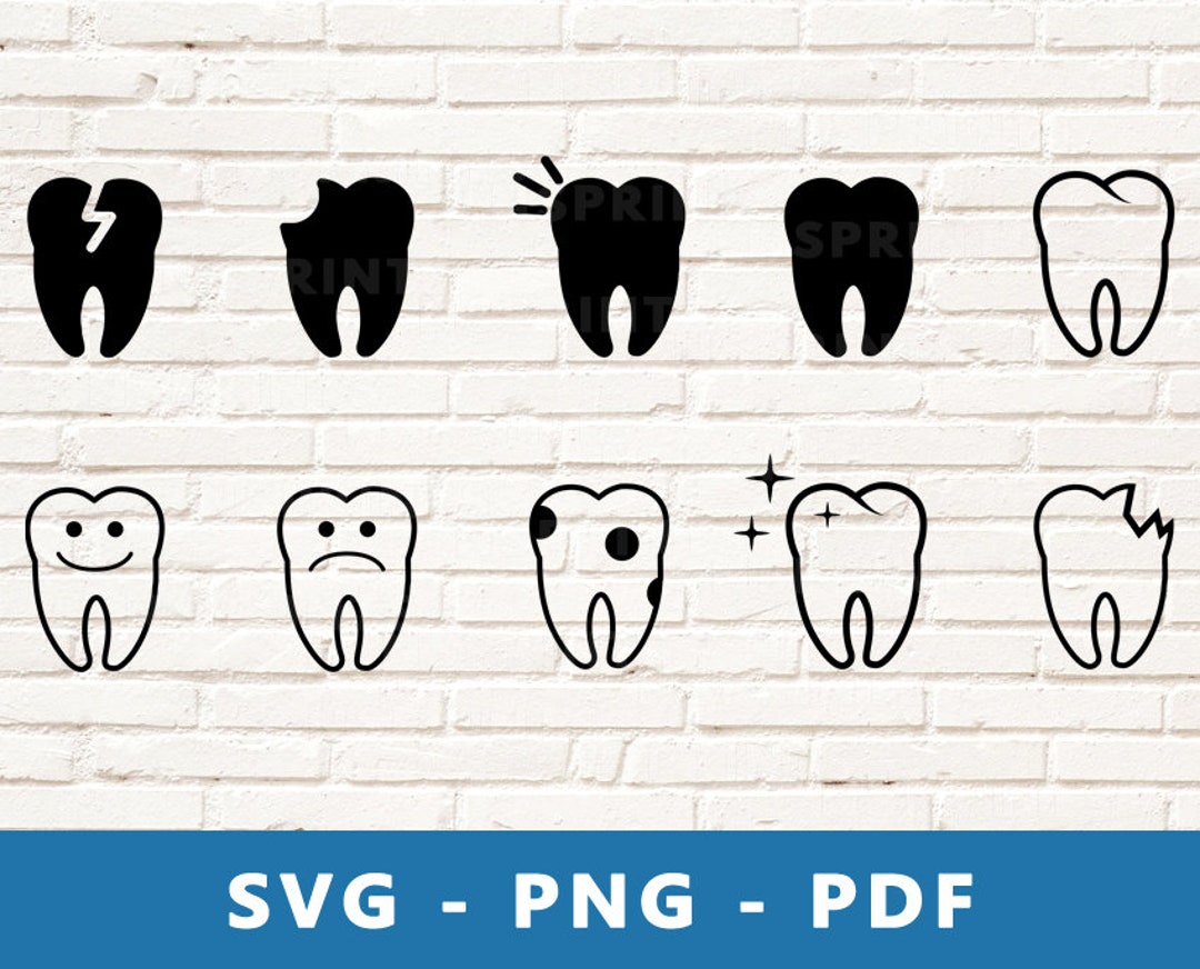 Teeth SVG, Tooth SVG, Teeth Png, Tooth Vector, Tooth Icons Cut File ...