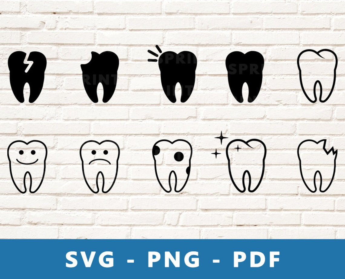 Teeth SVG Tooth SVG Teeth Png Tooth Vector Tooth Icons Cut - Etsy