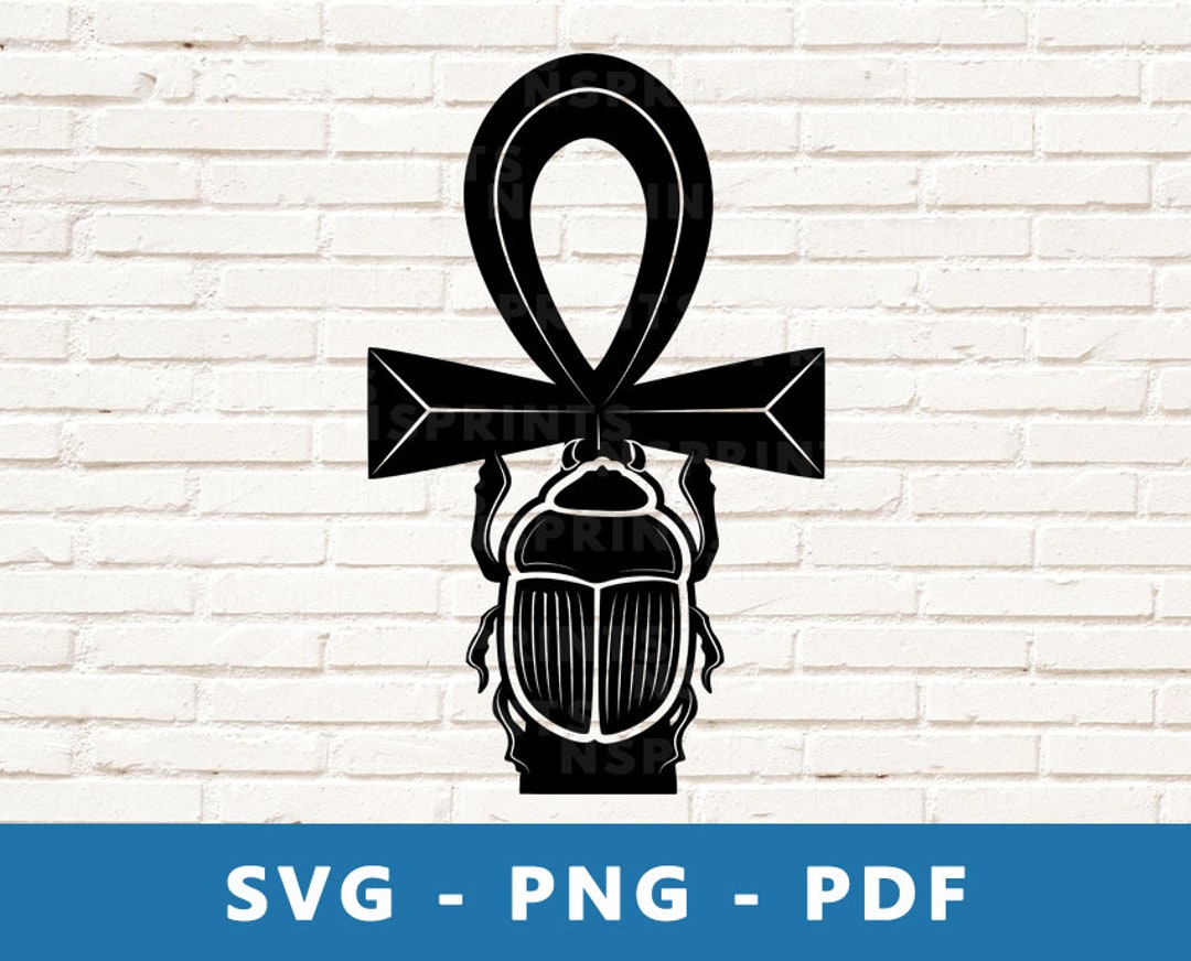 Ankh With Scarab SVG, Ankh With Scarab PNG, Ankh Clipart, Egyptian ...