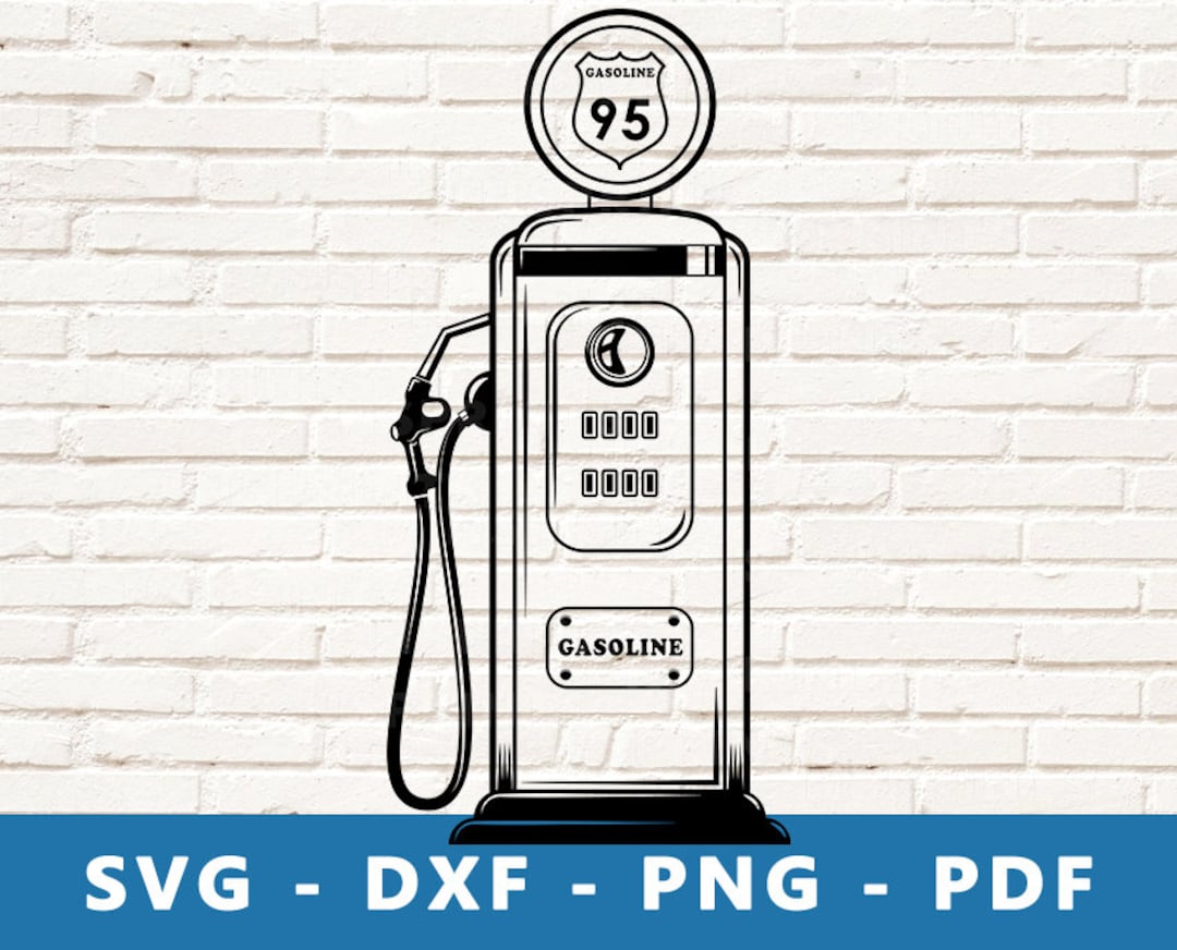 Gas Pump SVG, Gasoline Pump PNG, Petrol Station Vector, Fuel Station ...