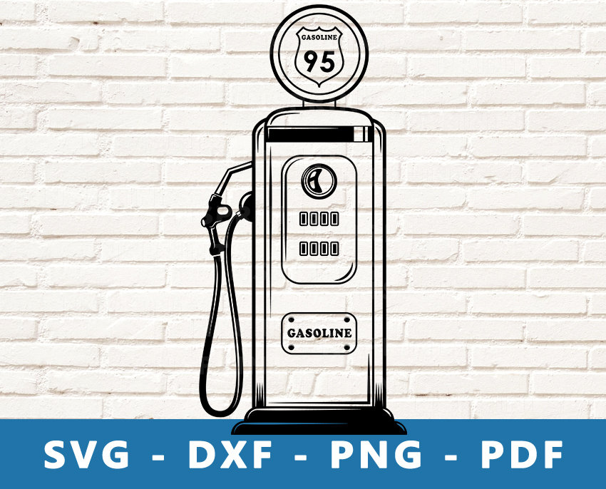 Gas Pump SVG, Gasoline Pump PNG, Petrol Station Vector, Fuel Station ...