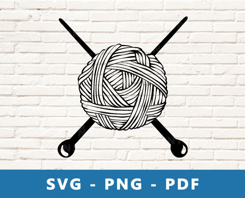 Knitting SVG Knitting PNG Knitting Clipart Knitting Cut | Etsy