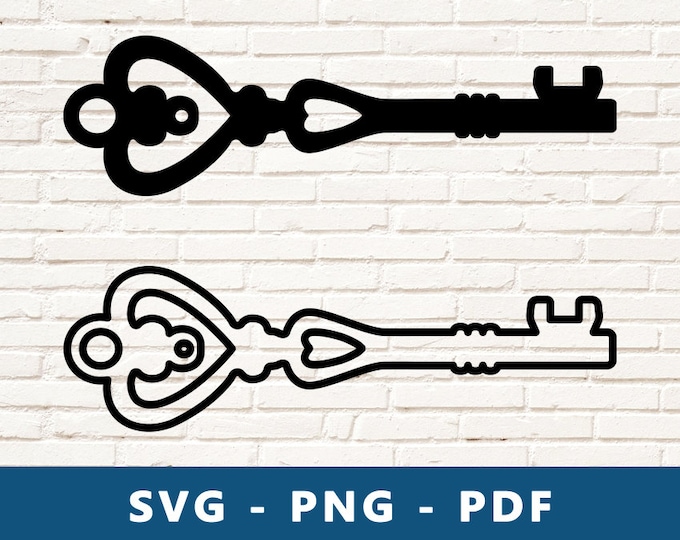 Key Heart Svg, Key Heart Clipart, Key Heart Silhouette Cut File, Key ...