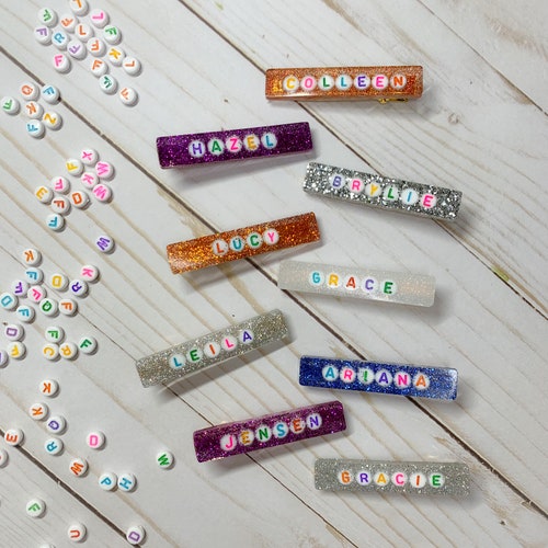 Personalized Snap Clips Name Clip Wool Snap Clip Name Snap | Etsy