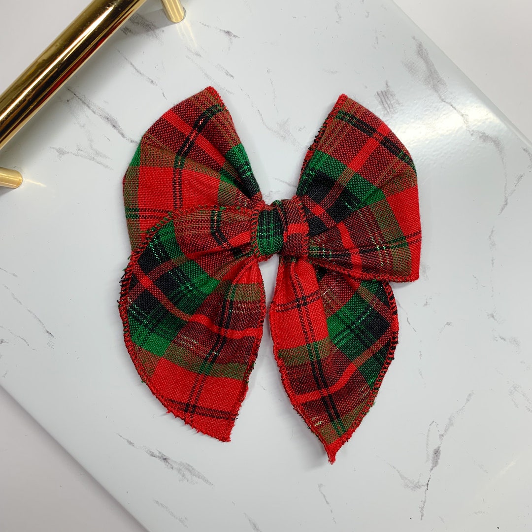 Red Holiday Plaid Bow - 13 Styles to Choose From! - Etsy