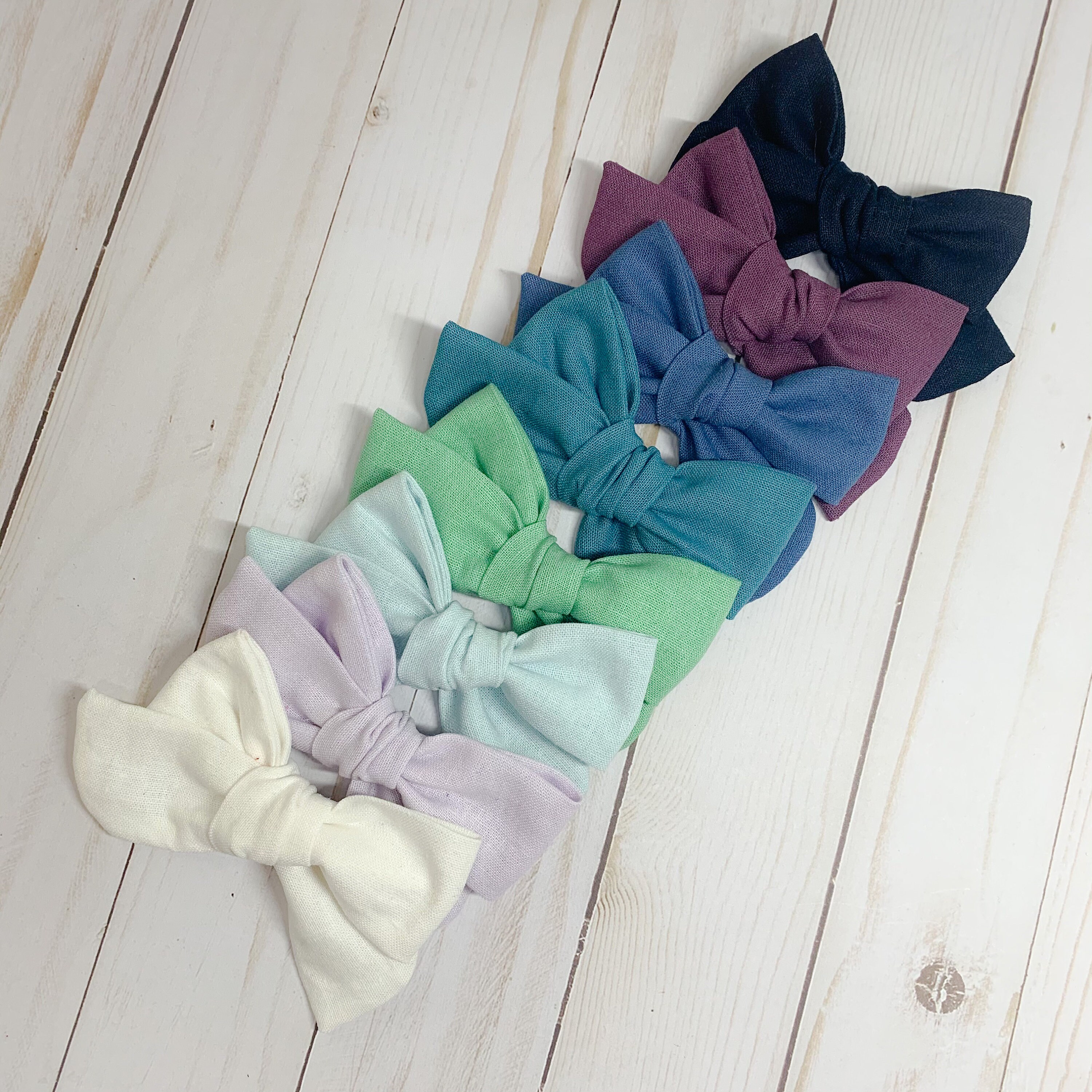 Linen Bows 8 Colors to Choose From - Etsy