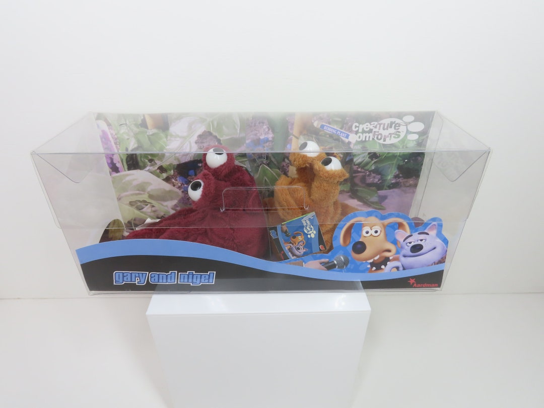 A Pair of Vintage 2003 Aardman Creature Comforts Gary and Nigel Plush ...