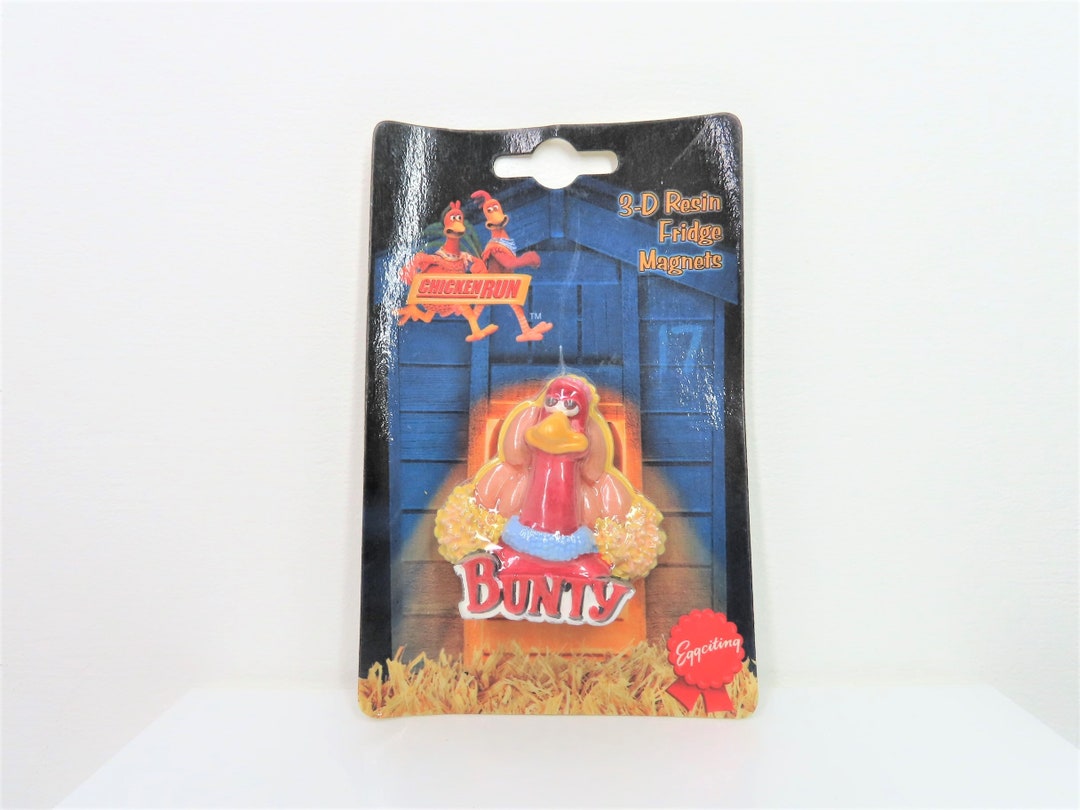 A Vintage 1999 Chicken Run Bunty Hen Fridge Magnet in Sealed Packaging ...