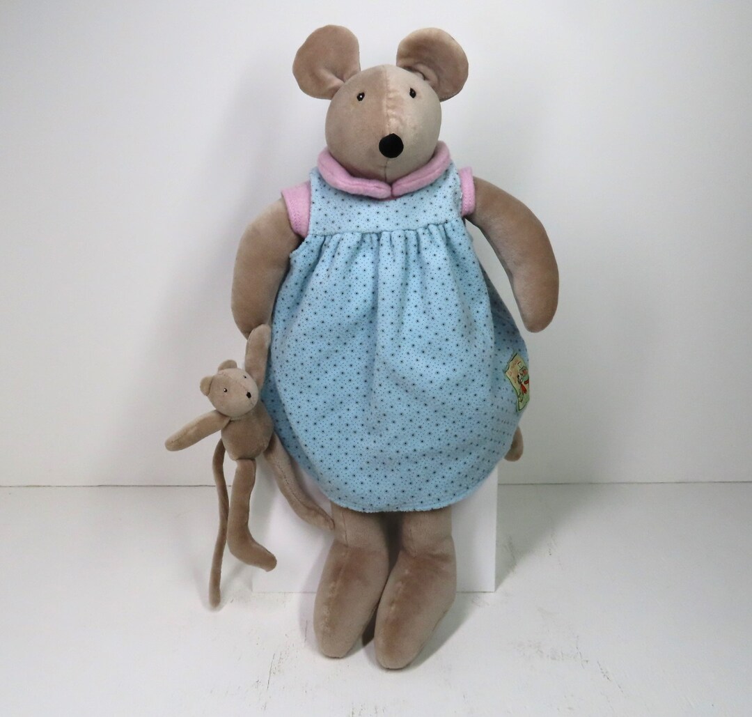 A Moulin Roty Large 19 Inch Mouse With Teddy Soft Toy Plush. - Etsy