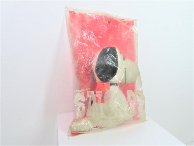 A Vintage 1960s - Early 70s Faux Suede Snoopy Toy in Original Unopened ...