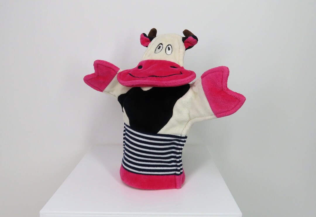 A Vintage Late 1990s - Early 2000 Jellycat Cow Hand Puppet. - Etsy