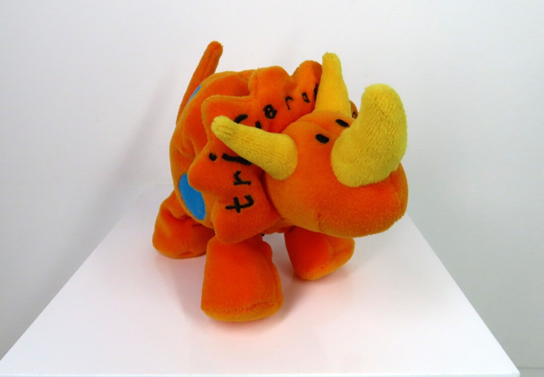 A Vintage 1999 Bang on the Door Triceratops Dinosaur Soft Toy Plush. - Etsy