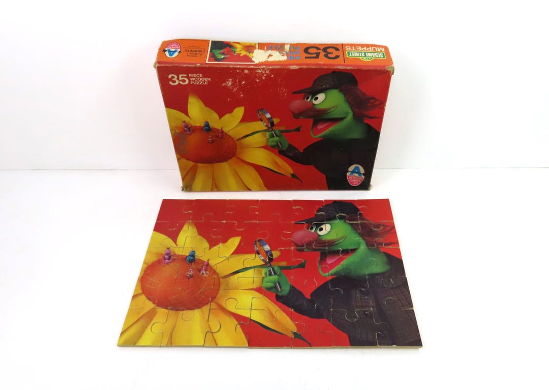 A Vintage 1975 Sherlock Hemlock Sesame Street Puzzle, Complete With Box ...