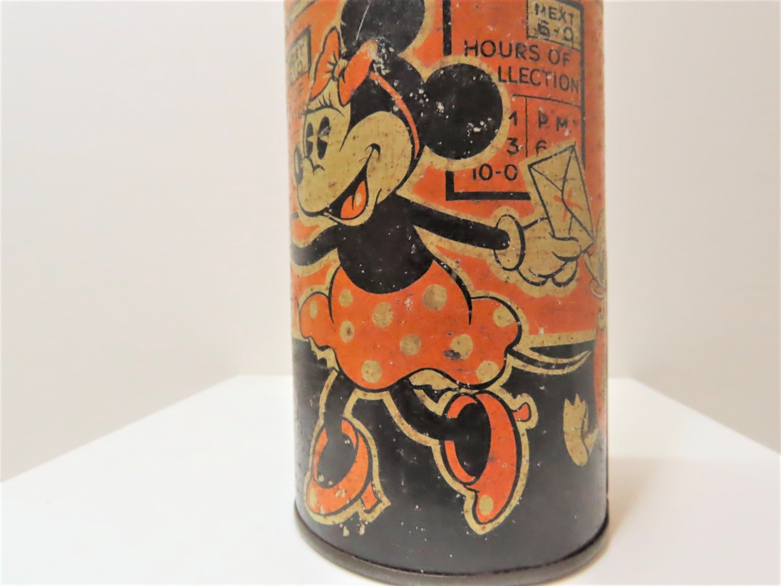 Vintage 1930s Mickey Mouse Postbox Tin Money Box by Happynak, Made in ...