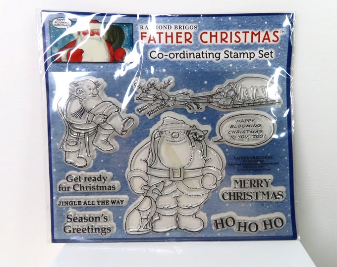 A Raymond Briggs Father Christmas Unmounted Rubber Stamp Set. - Etsy
