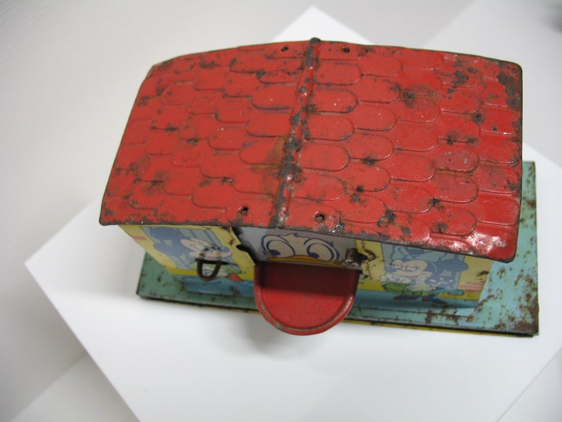 RARE 1950s Mickey Mouse Chein Tin Bank - Etsy UK