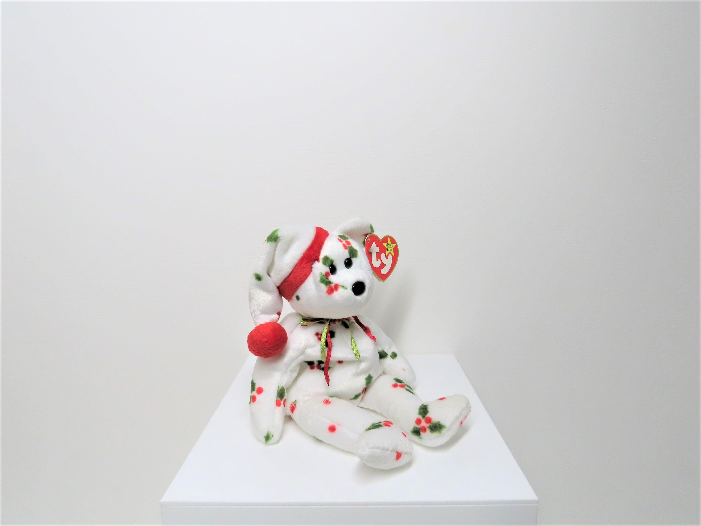 Vintage 1998 Holiday Teddy TY Beanie Babies Christmas Holy Christmas Bear. Etsy UK